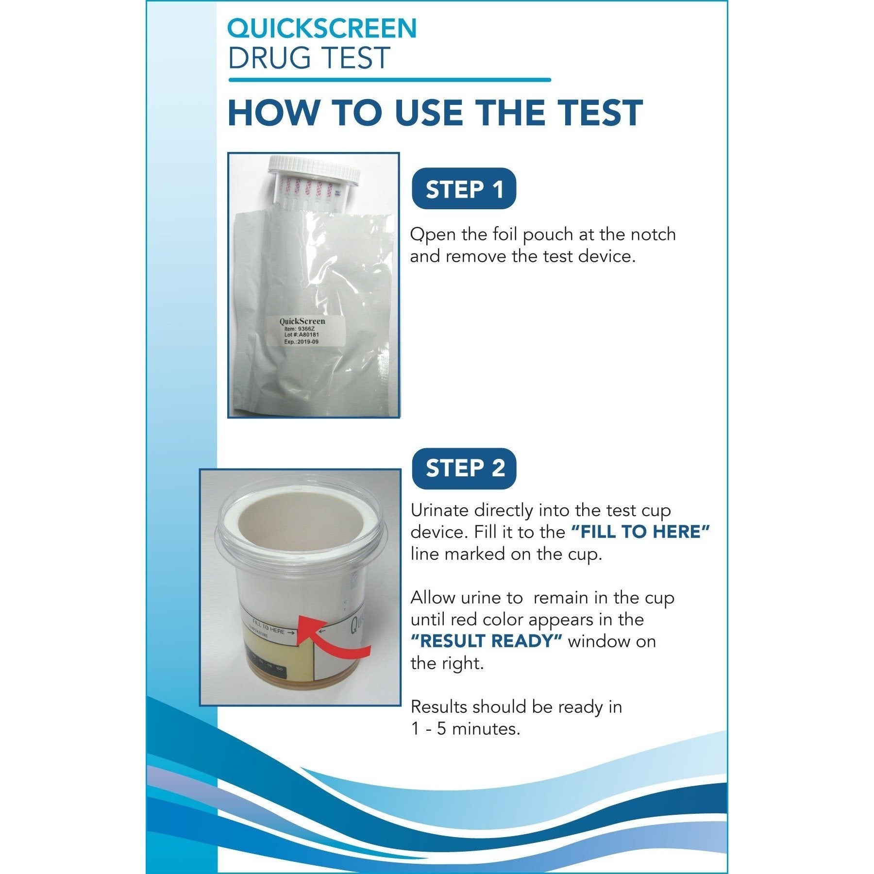 (25 Pack) 14 Panel QuickScreen Urine Drug Cup - 9422Z