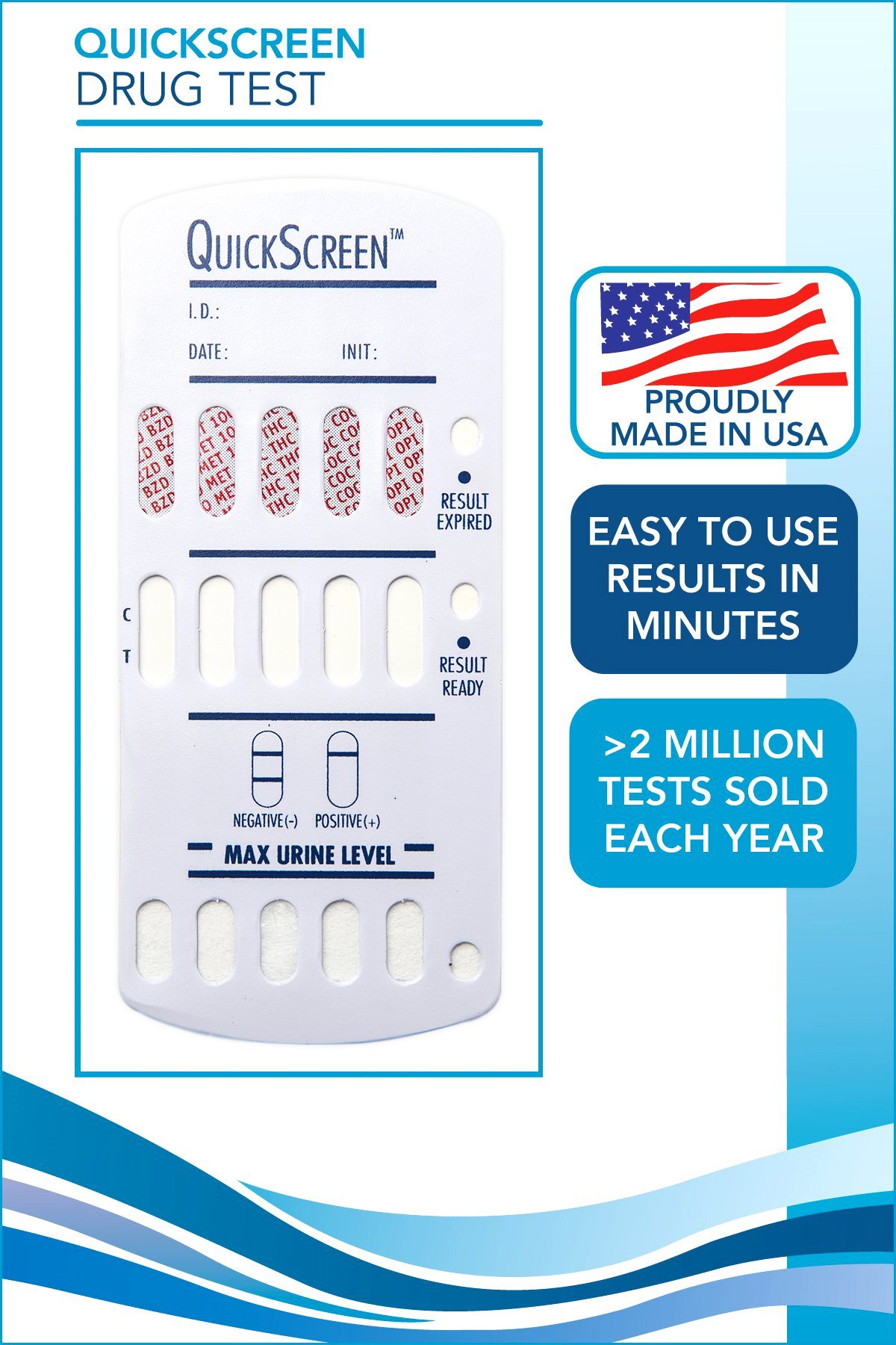 (25 Pack) 12 Panel QuickScreen Dip Card - 9308T - Drug Test